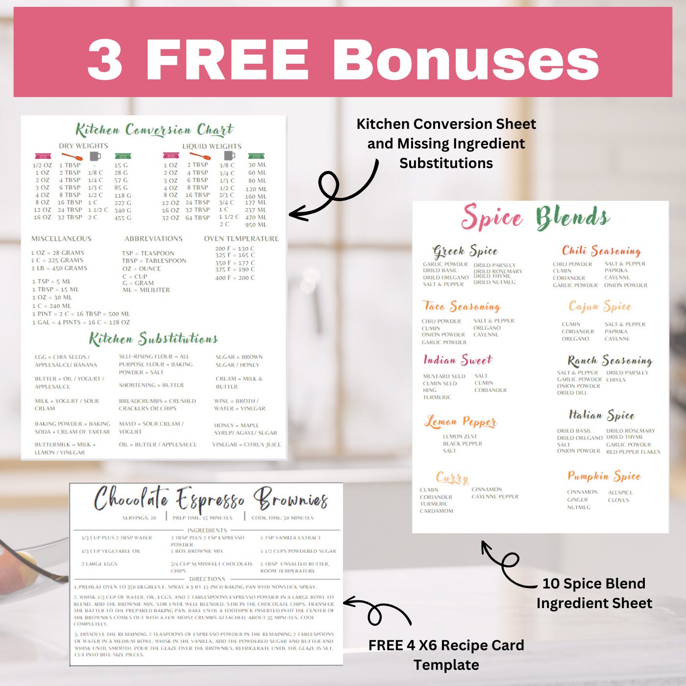 EDITABLE Recipe Binder Template, Printable Recipe Template, Recipe Card ...