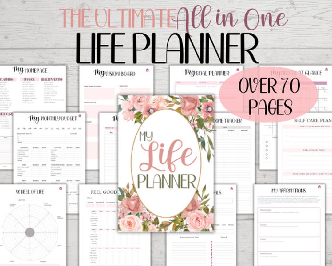 Life Binder and Planner Printable, Household & Goal Plan, Self Care ...