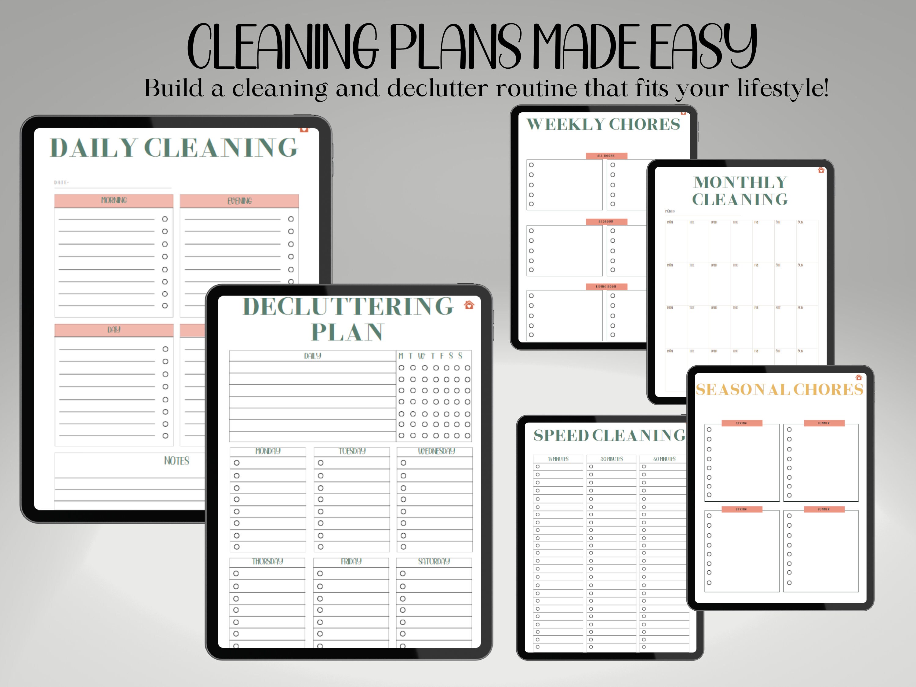 Printable Cleaning & Declutter Planner: Konmari Checklist (30-page) - Etsy