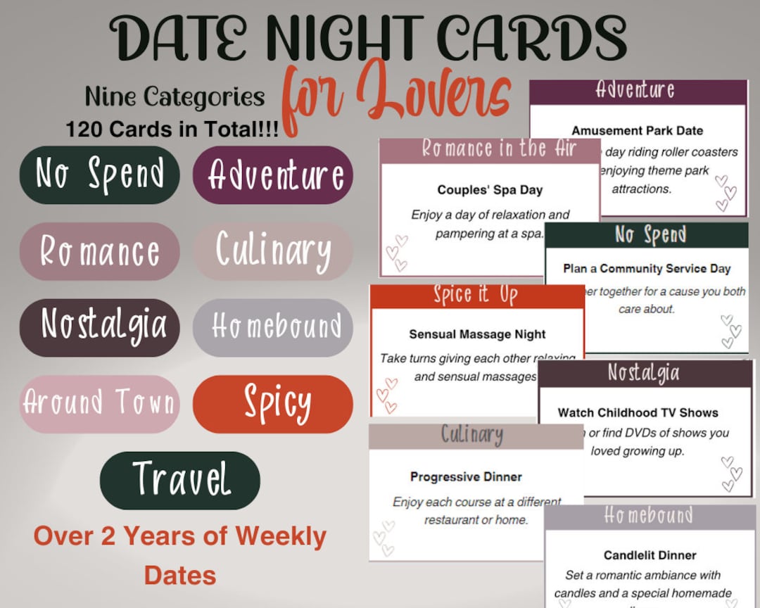 Printable Date Night Jar, Editable Date Night Cards, Date Night Ideas ...