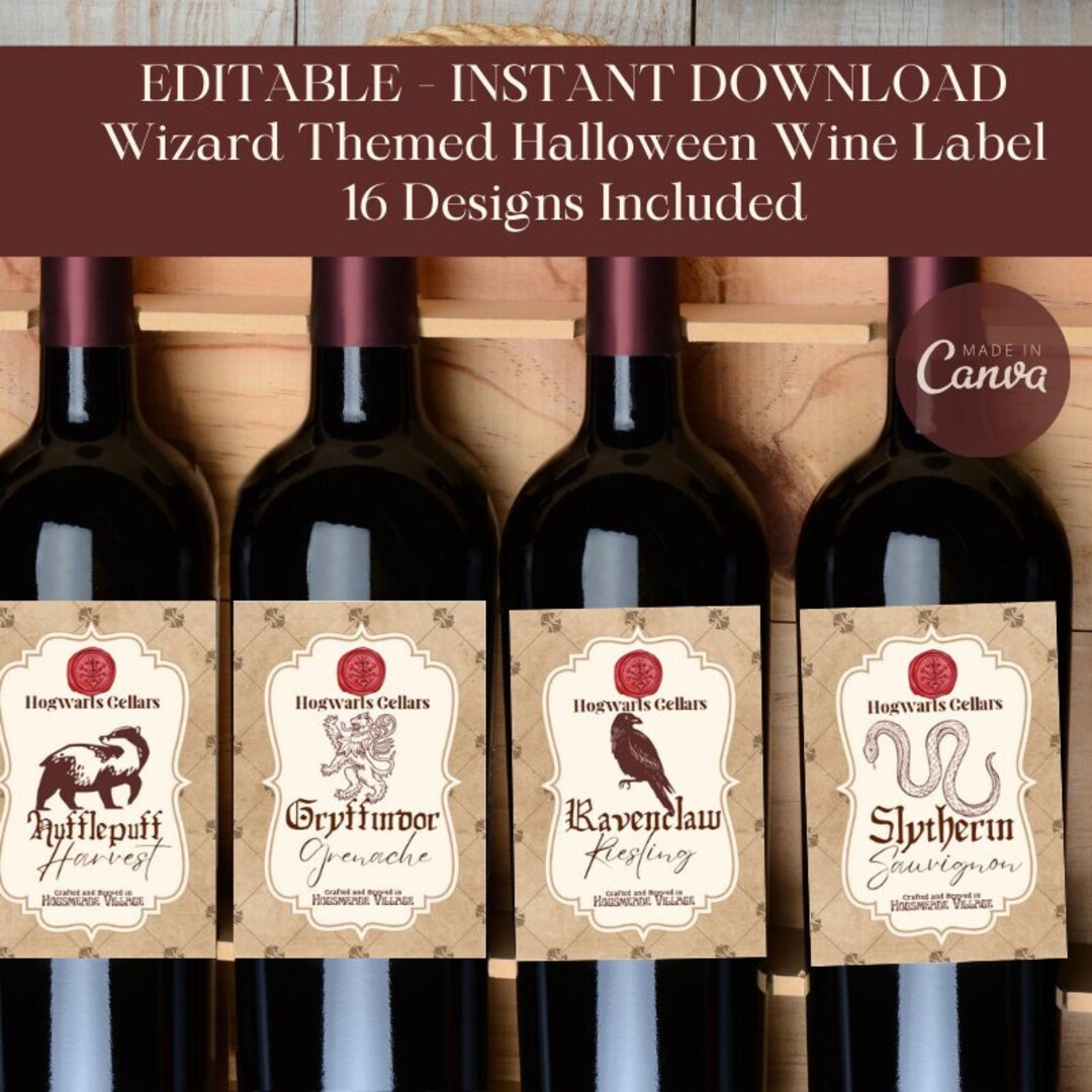 Wizard Themed Apothecary Labels, Potion Labels, Halloween Wine Labels ...