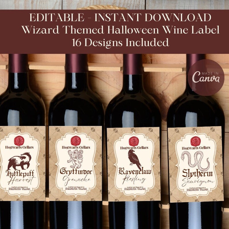 Wizard Themed Apothecary Labels, Potion Labels, Halloween Wine Labels ...