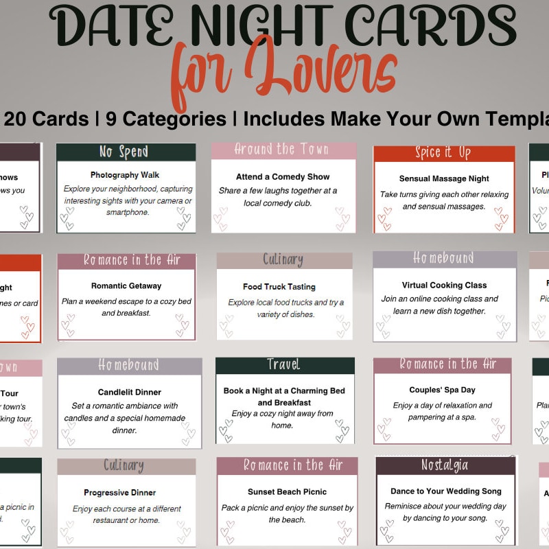 Date Night Jar Printables - Etsy