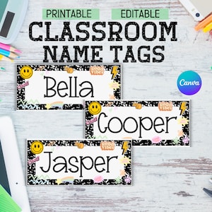 Editable Classroom Name Tags Template, Student Name Tags, Classroom ...