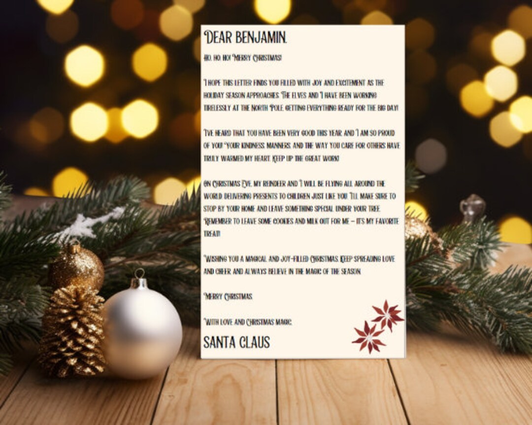 Letter From Santa Editable | Personalized Dear Santa Letter & Elf on ...
