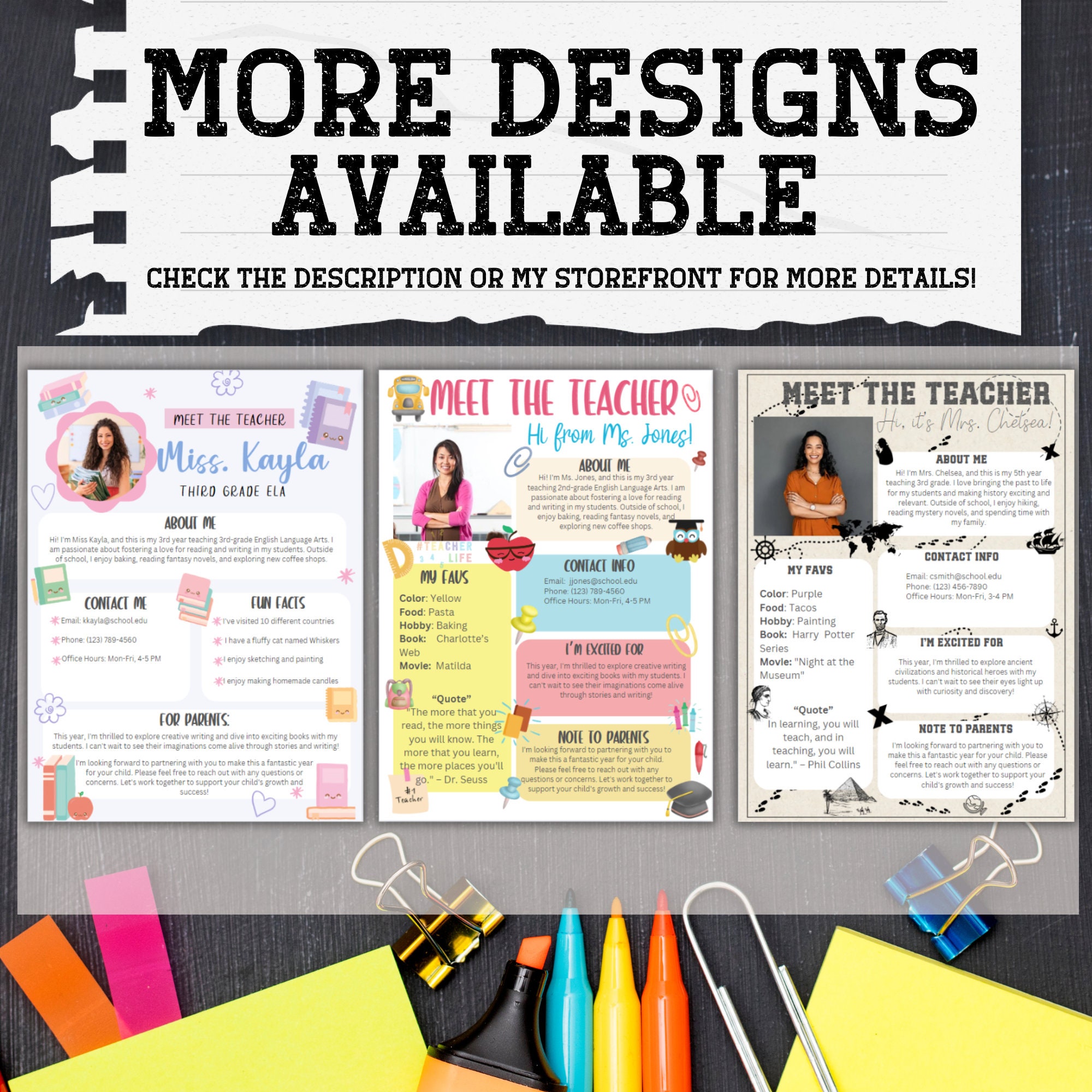 Editable Meet the Teacher Template Back to School Introduction, First ...