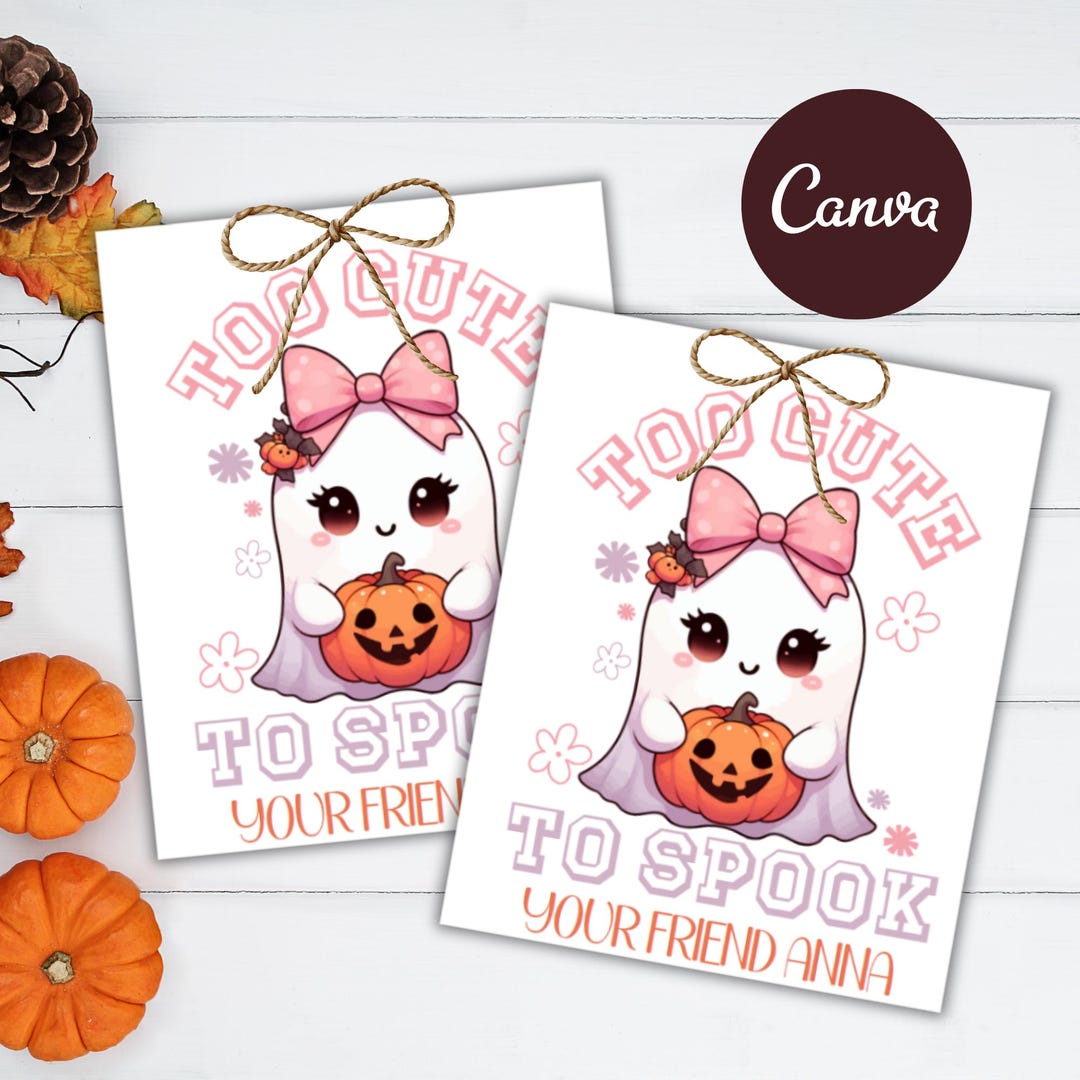 Editable Halloween Treat Tag, Spooky Gift Tag, Printable Halloween ...