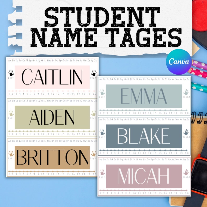 Editable Classroom Name Tags Template, Student Name Tags, Classroom ...