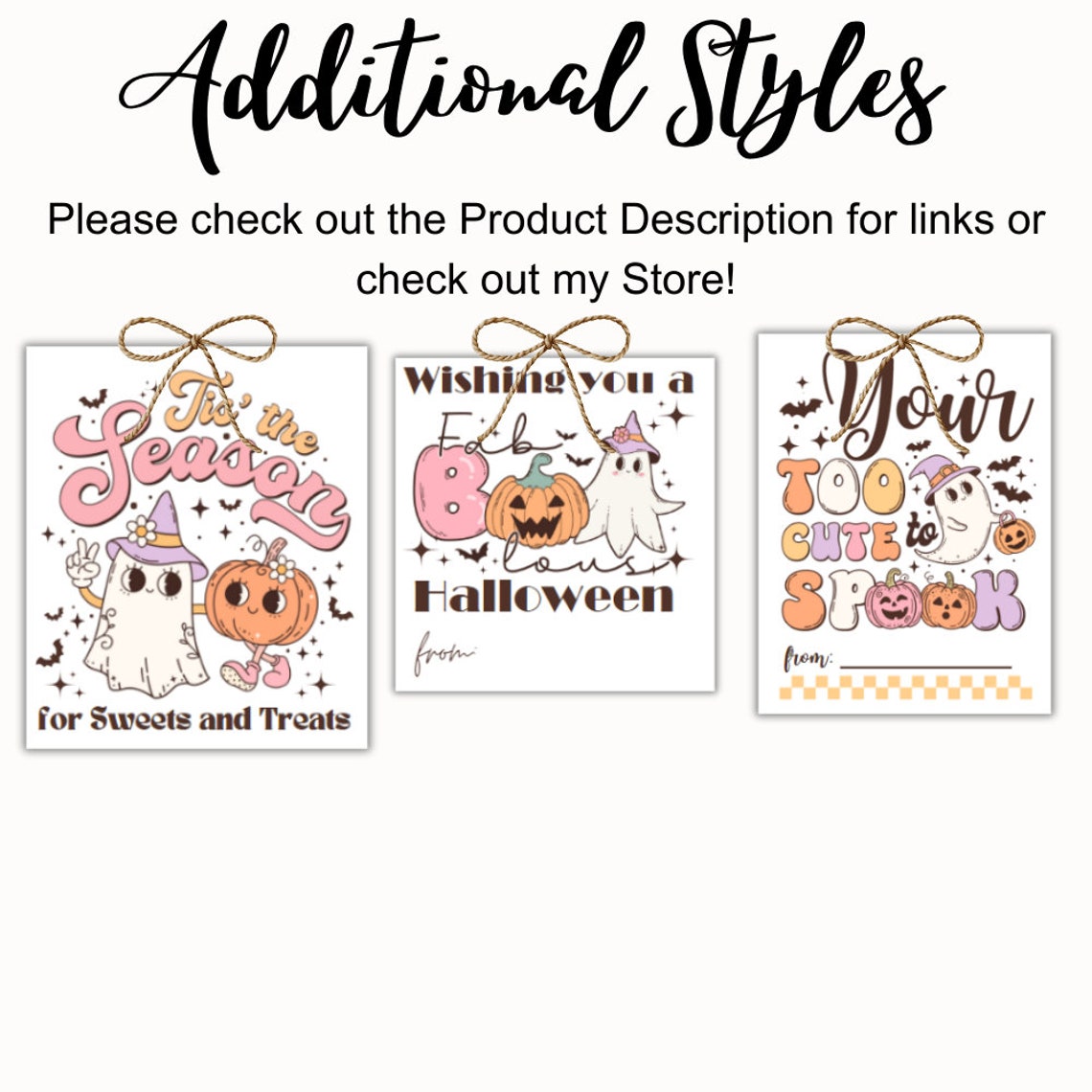 EDITABLE Halloween Party Favor Tags, Halloween Treat Tags, Halloween ...
