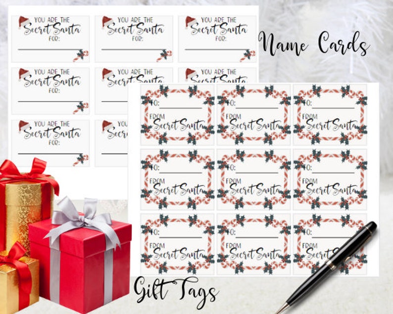 Secret Santa Questionnaire Secret Santa Gift Exchange Secret - Etsy