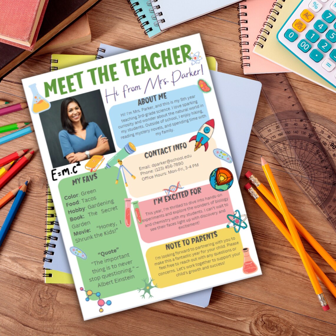 Editable Meet the Teacher Template Back to School Introduction, First ...