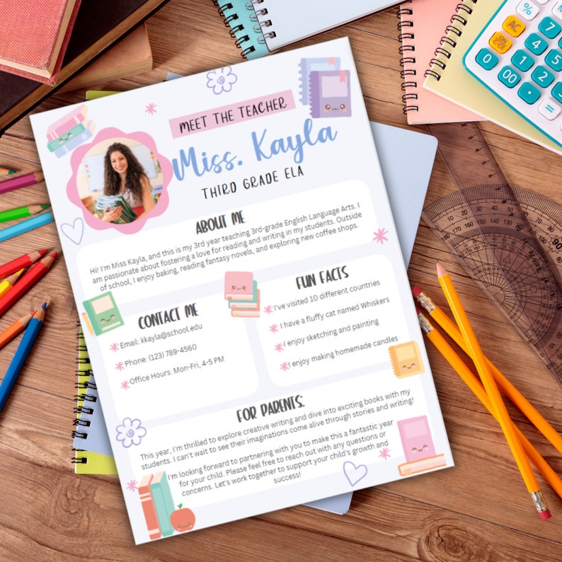 Editable Meet the Teacher Template - Back to School Introduction, First ...