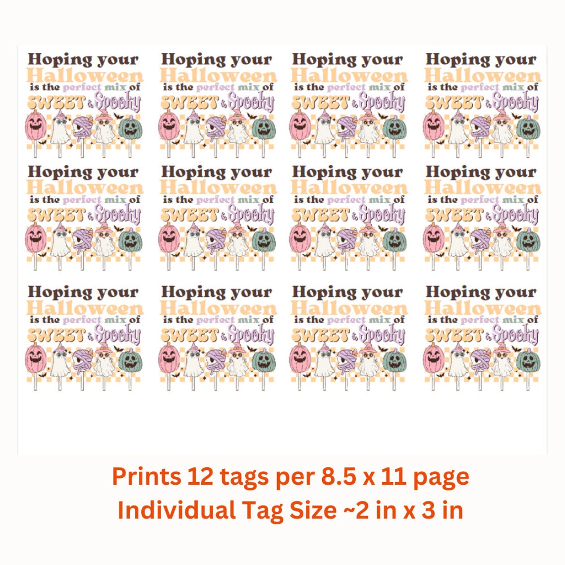 EDITABLE Halloween Party Favor Tags Halloween Treat Tags - Etsy