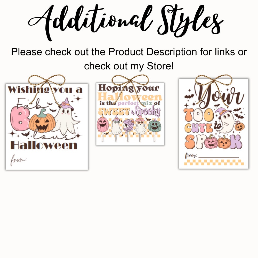 EDITABLE Halloween Party Favor Tags, Halloween Treat Tags, Halloween ...