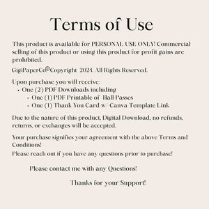 Pencil Themed Hall Pass Template for Teachers, Printable School Class ...