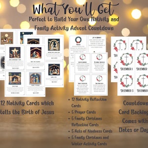 Nativity Printable, Nativity Advent Calendar, Advent Calendar for Kids ...