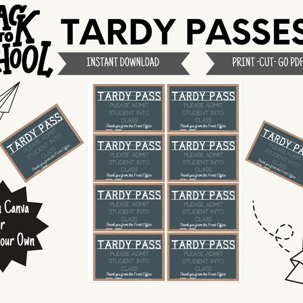 Student Late Pass - Etsy