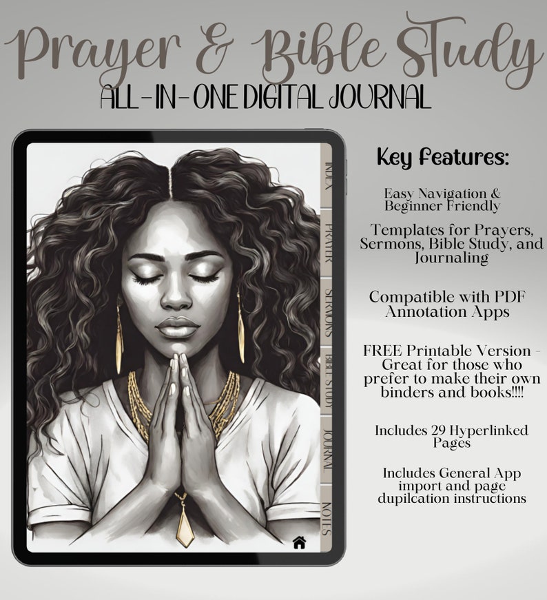 Prayer Journal Printable, Prayer Journal Digital, Bible Journaling ...