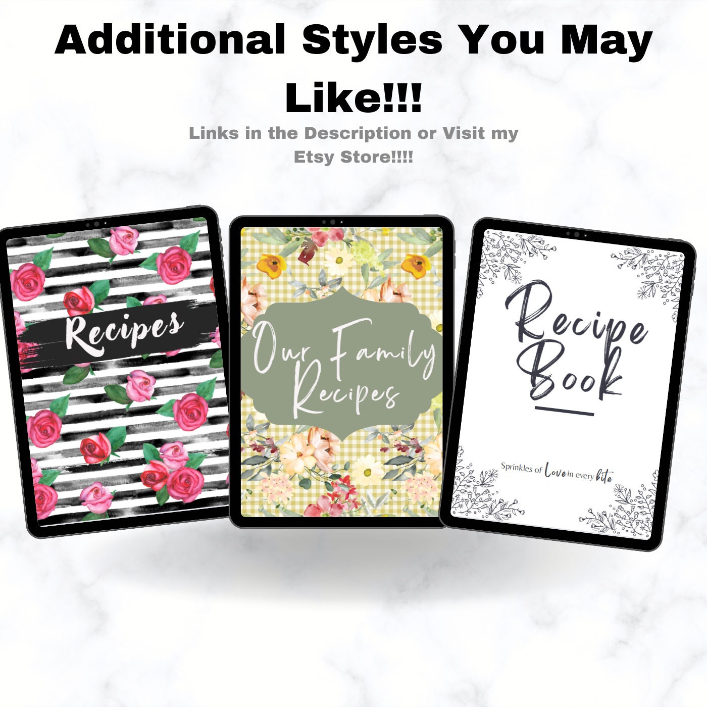 EDITABLE Recipe Binder Template Printable Recipe Template - Etsy