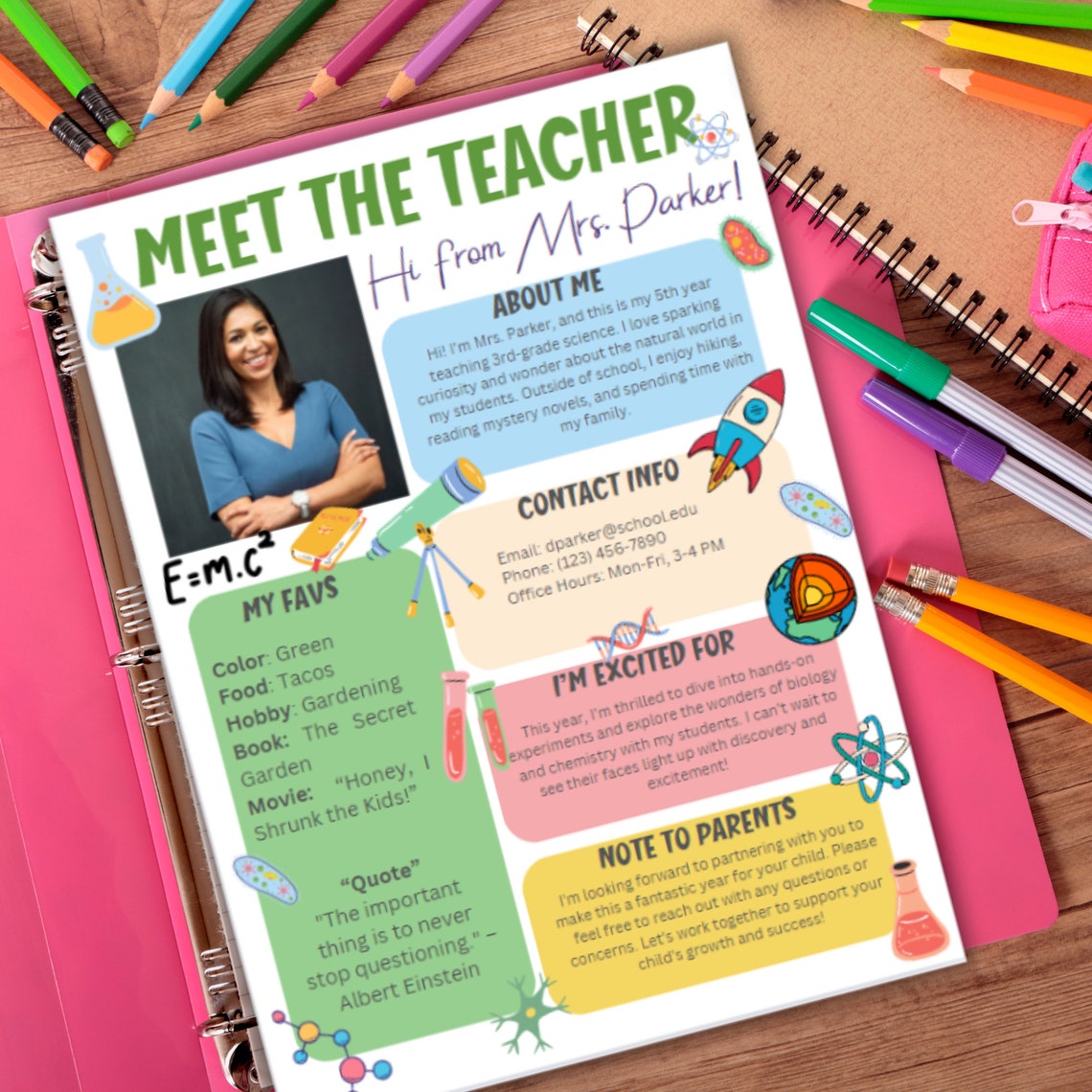 Editable Meet the Teacher Template Back to School Introduction, First ...