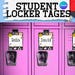 Editable Student Locker Tags & Name Tags for Classroom Customizable ...