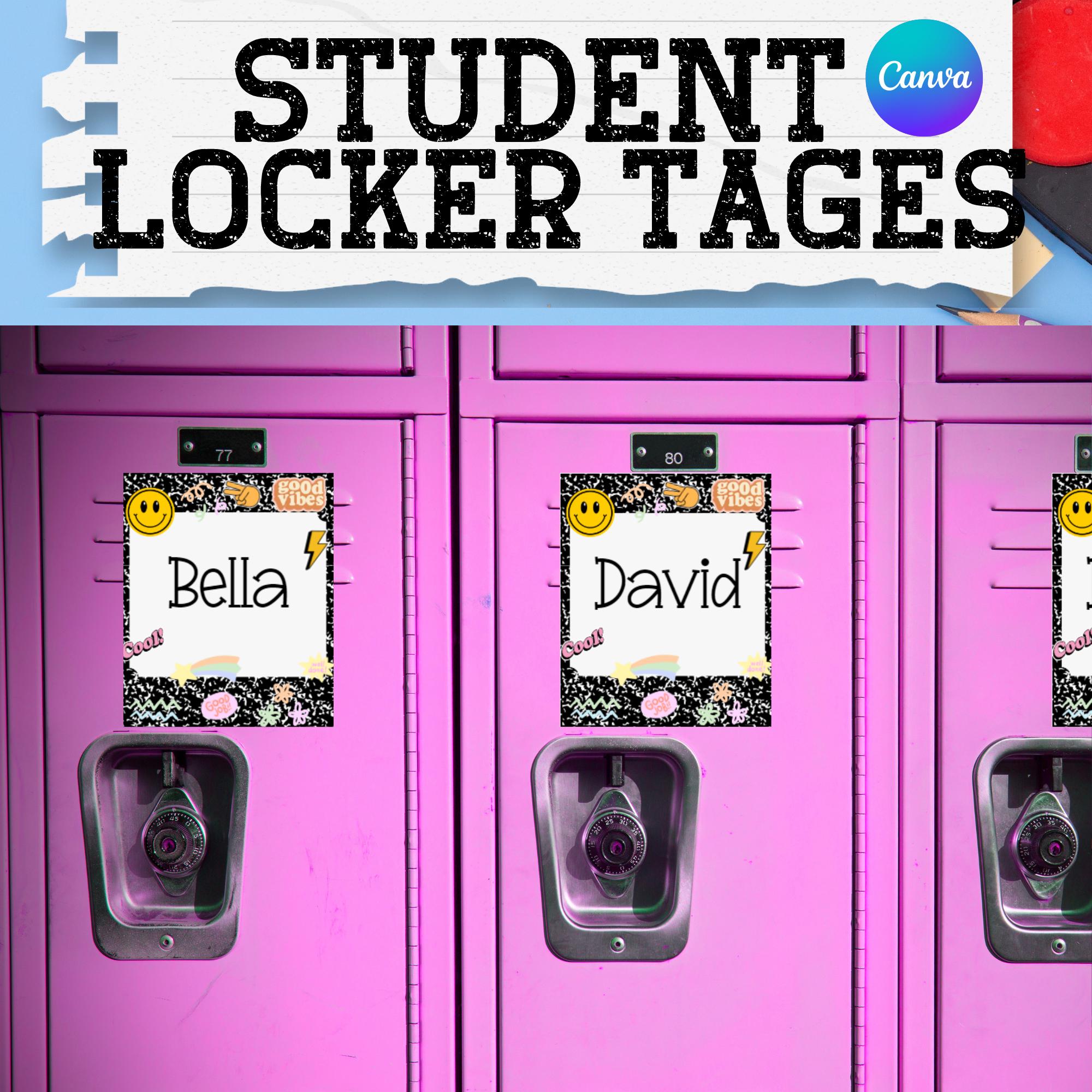 Editable Student Locker Tags & Name Tags for Classroom - Customizable ...