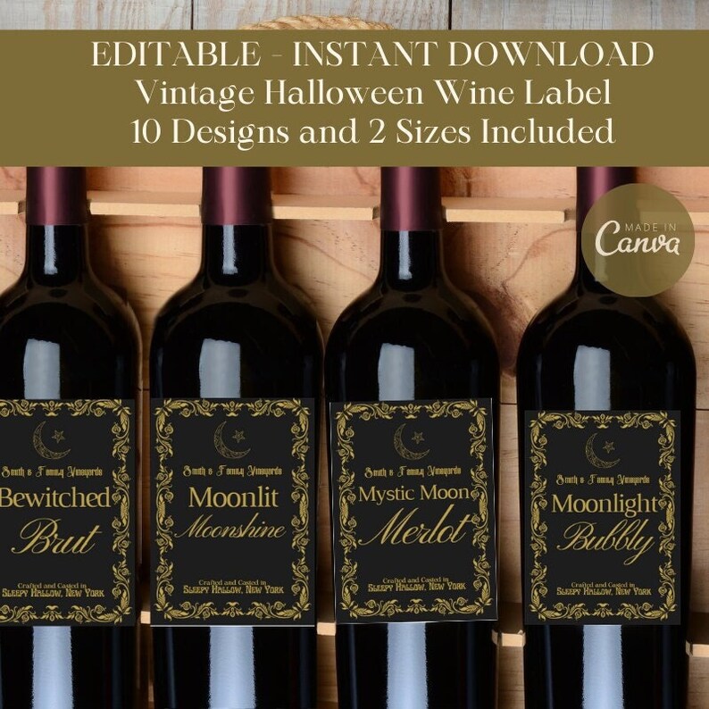 EDITABLE Apothecary Labels Potion Labels Halloween Wine - Etsy