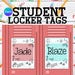 Editable Student Locker Tags & Name Tags for Classroom - Customizable ...
