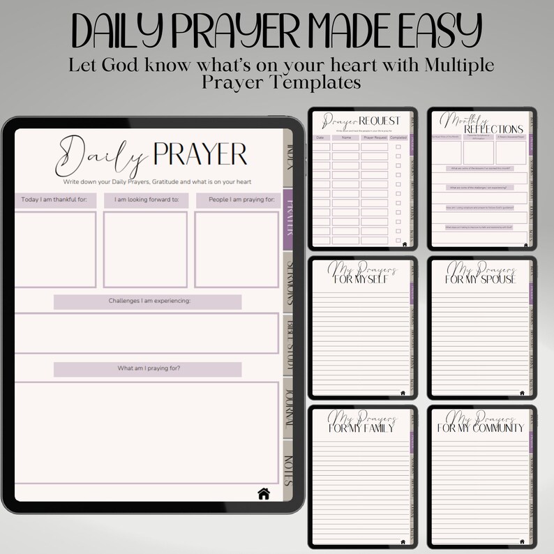 Prayer Journal Printable Prayer Journal Digital Bible Journaling