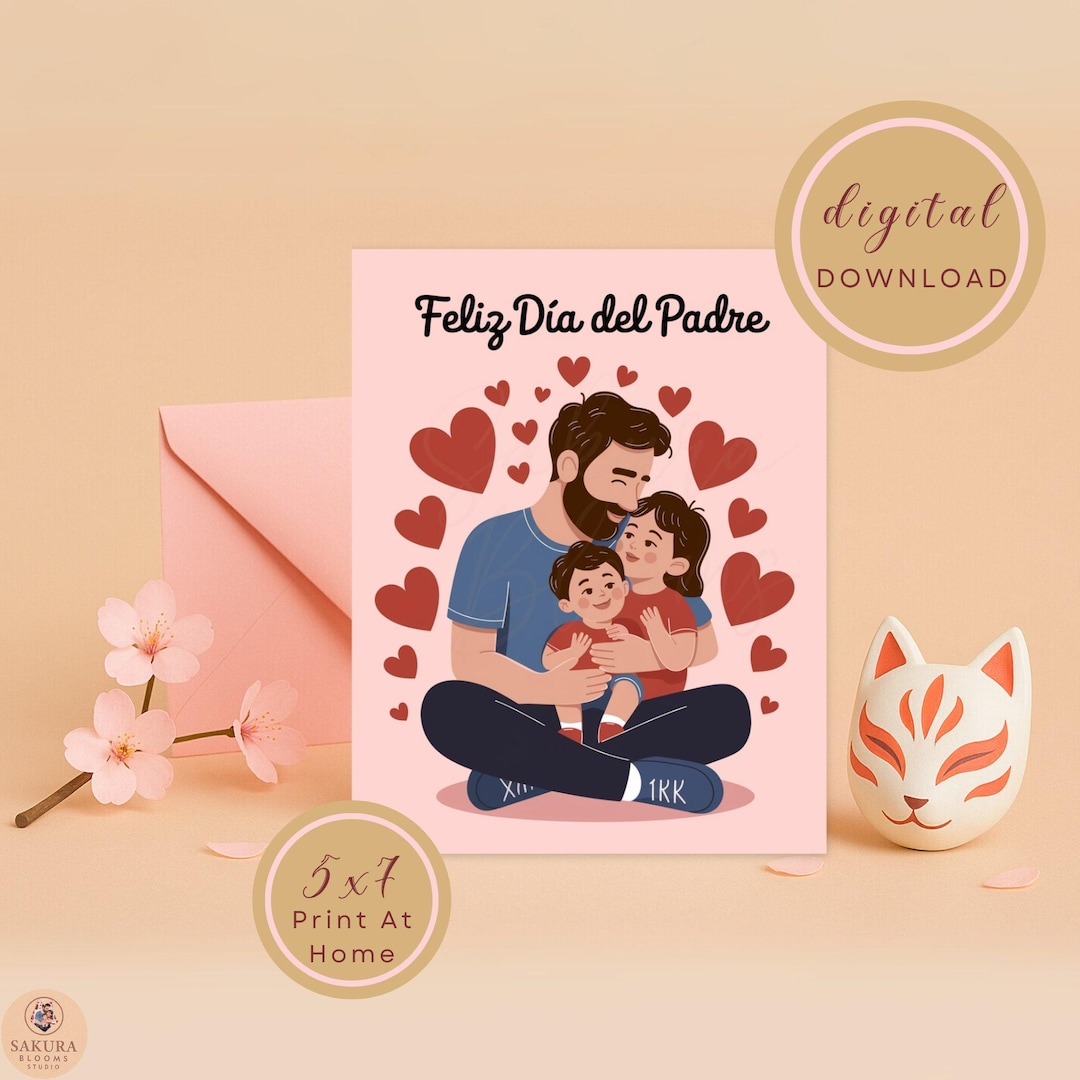Feliz Día Del Padre Printable Card | Spanish Father’s Day Card ...
