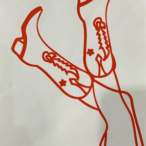 Cowgirl Boots Car Window Decal - Etsy