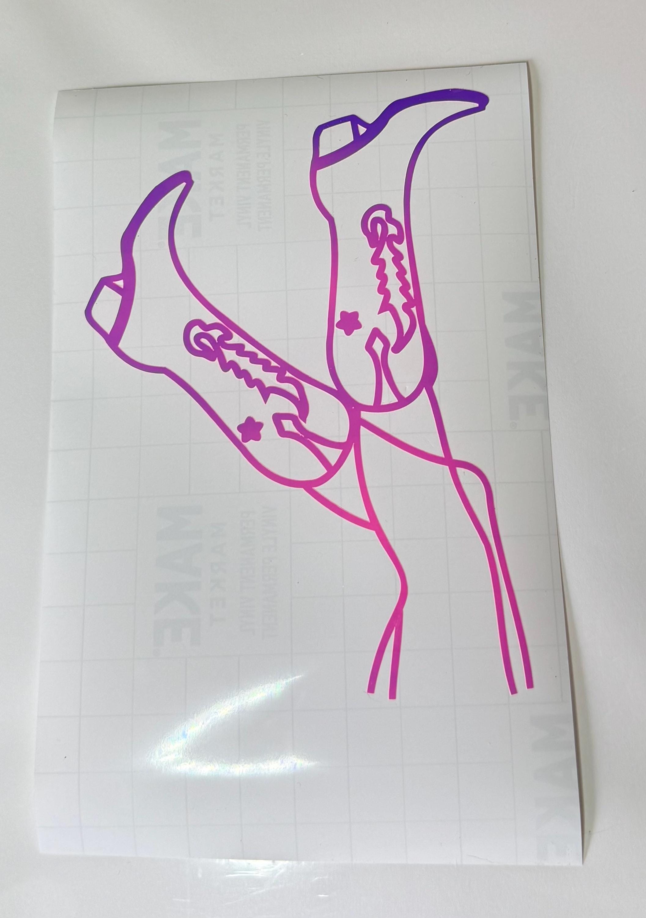 Cowgirl Boots Car Window Decal - Etsy