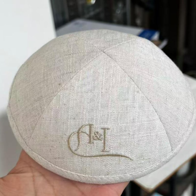 Linen Kippah Wedding - Etsy