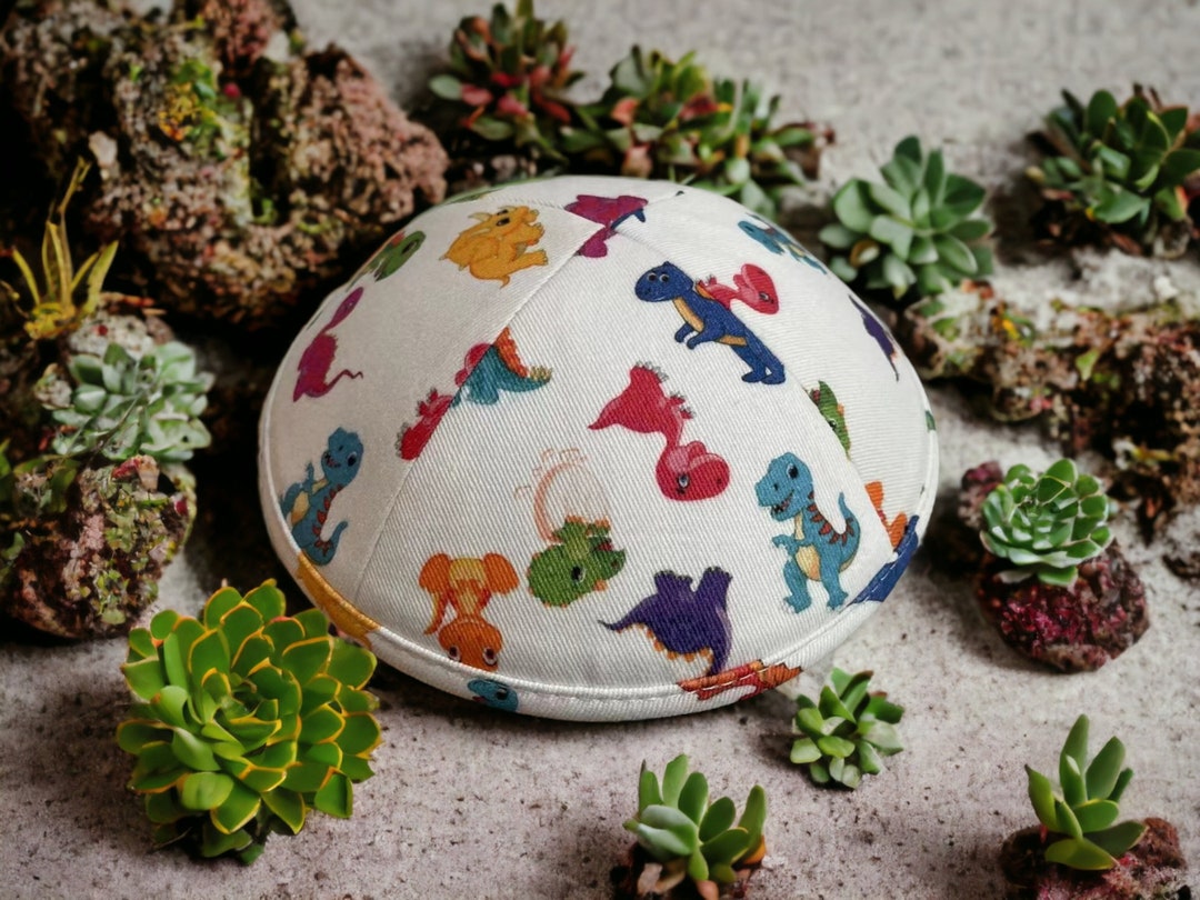 Colorful Dinosaurs Kippah for Kids. Personalization Available Inside ...