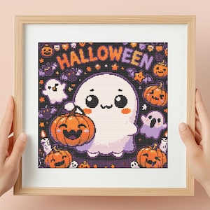 Halloween Pumpkin Cross Stitch Pattern: Spooky Gothic Design (PDF) - Etsy