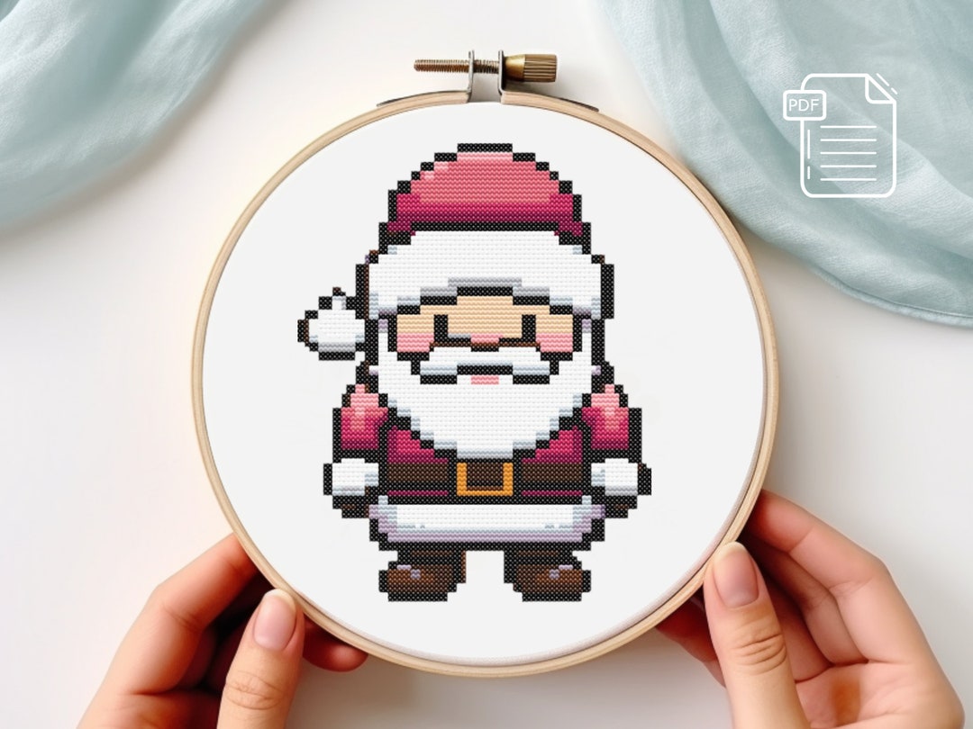 Christmas Santa Cross Stitch Pattern PDF X-cross Stitch Pattern Winter ...