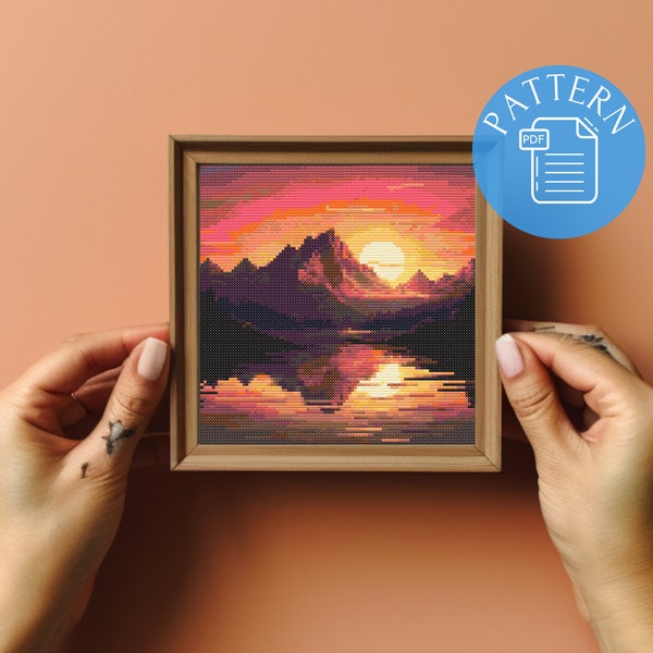 Sunrise Cross Stitch - Etsy