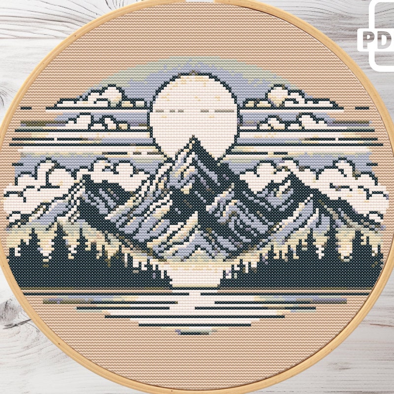 Sunrise Cross Stitch - Etsy