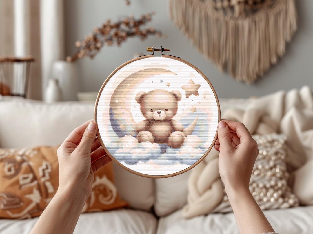 Cute Teddy Bear Cross Stitch Pattern | Baby X-stitch Chart | Kids Cross ...