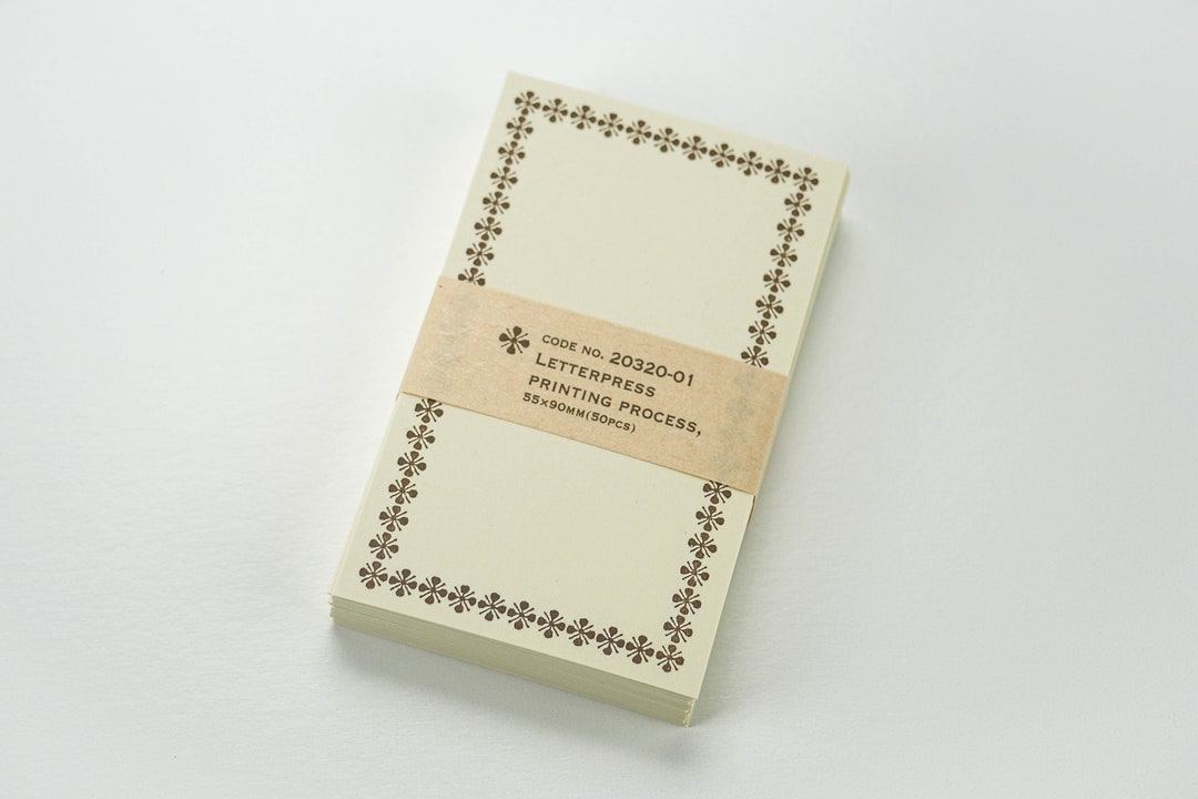 Letter Press Memo Cards - Etsy