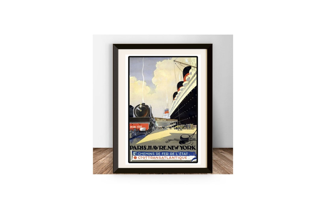 The Vintage Poster Captures the Allure and Glamour of the - Etsy
