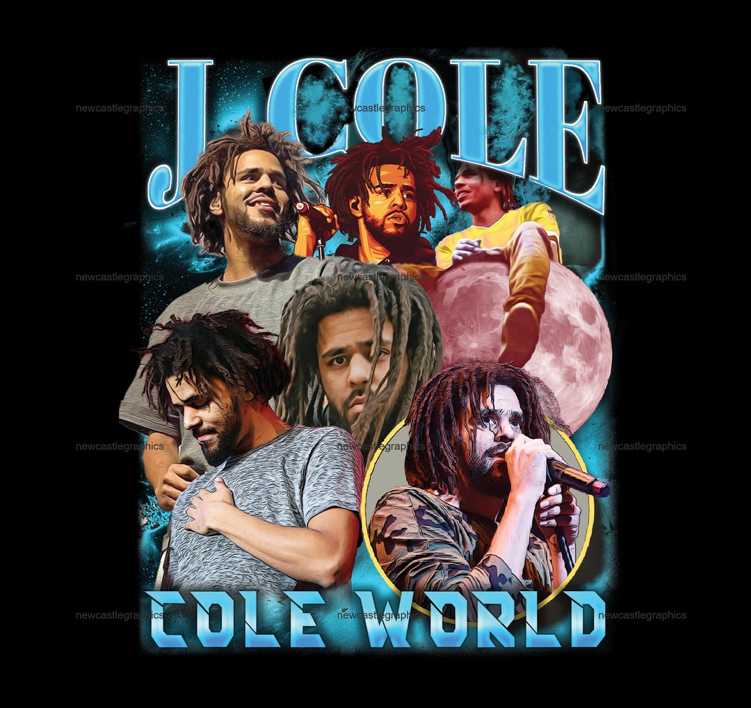 J Cole Art Png, T-shirt Design, Bootleg Tees Design, Ready to Print ...