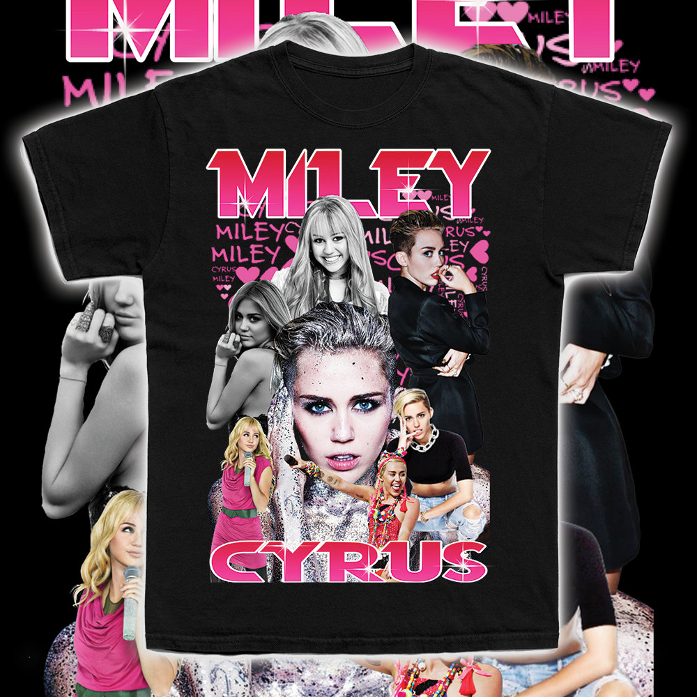 Miley Cyrus Png , Flowers Tshirt Design, Ready to Print, Printable ...