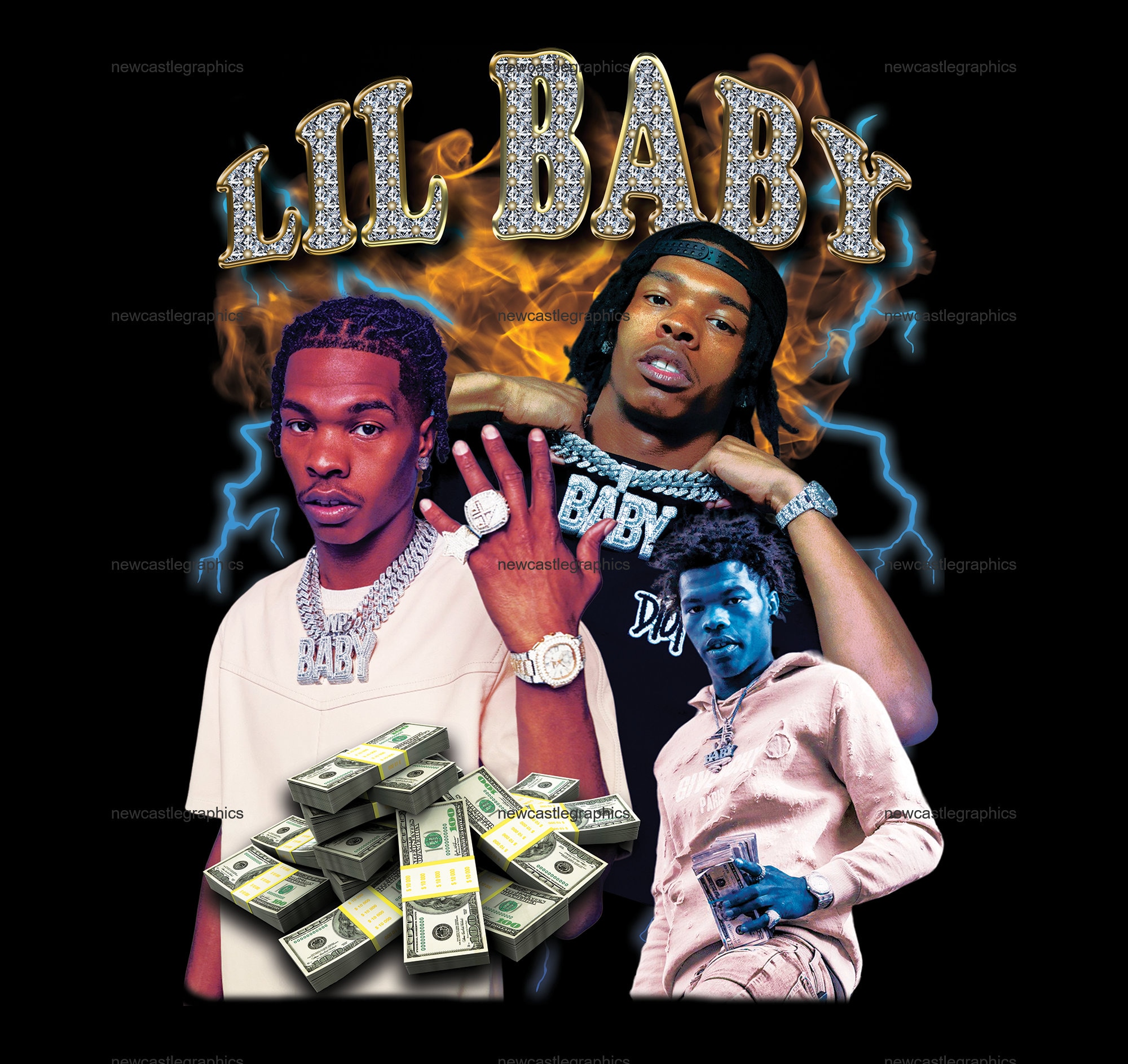 Lil Baby Png, Vintage Rap Bootleg Png, Ready to Print, Printable Design ...