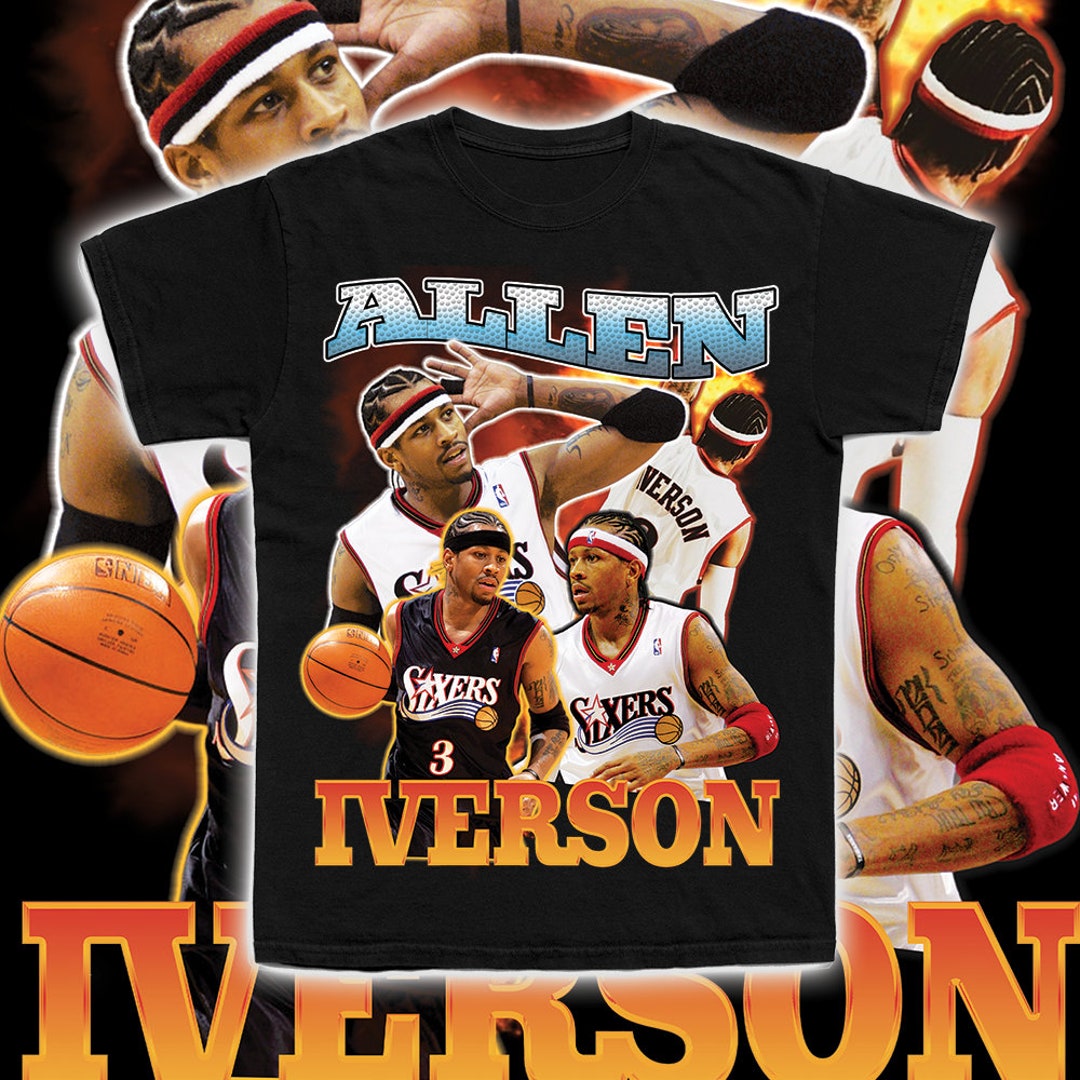 Allen Iverson Png, Listo para imprimir, Vintage Rap Tee, Basketball ...