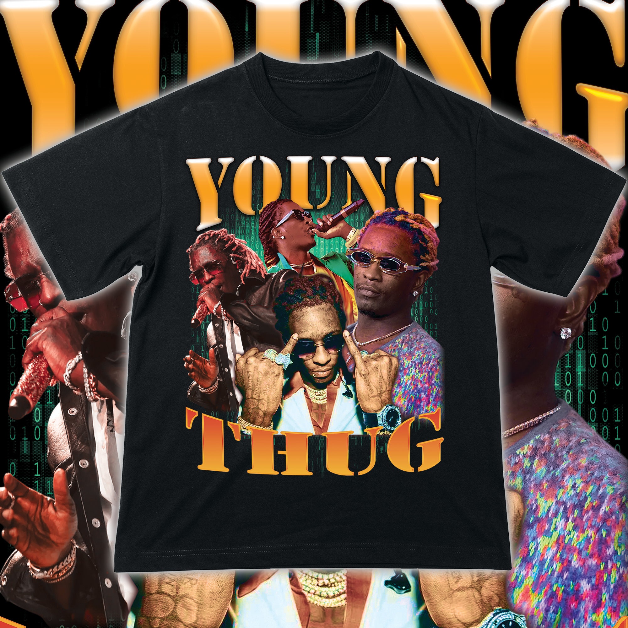 Young Thug Png, Vintage Rap Bootleg Png, Ready to Print, Printable ...