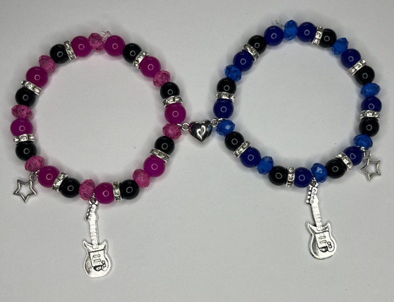 TV Girl Matching Bracelets Magenta and Blue - Etsy