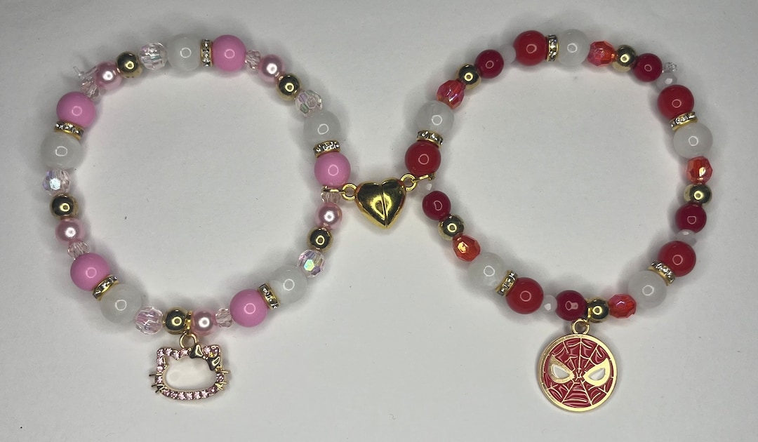 Spider Man and Hello Kitty Matching Bracelets - Etsy
