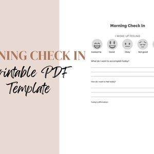Morning Check-in Printable PDF Template - Etsy