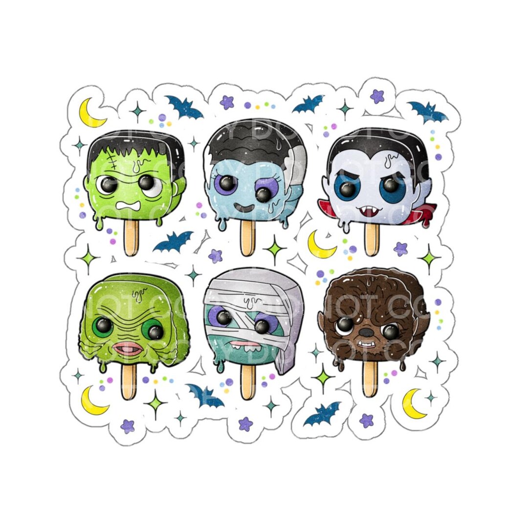 Universal Monsters Popsicle Stickers - Etsy